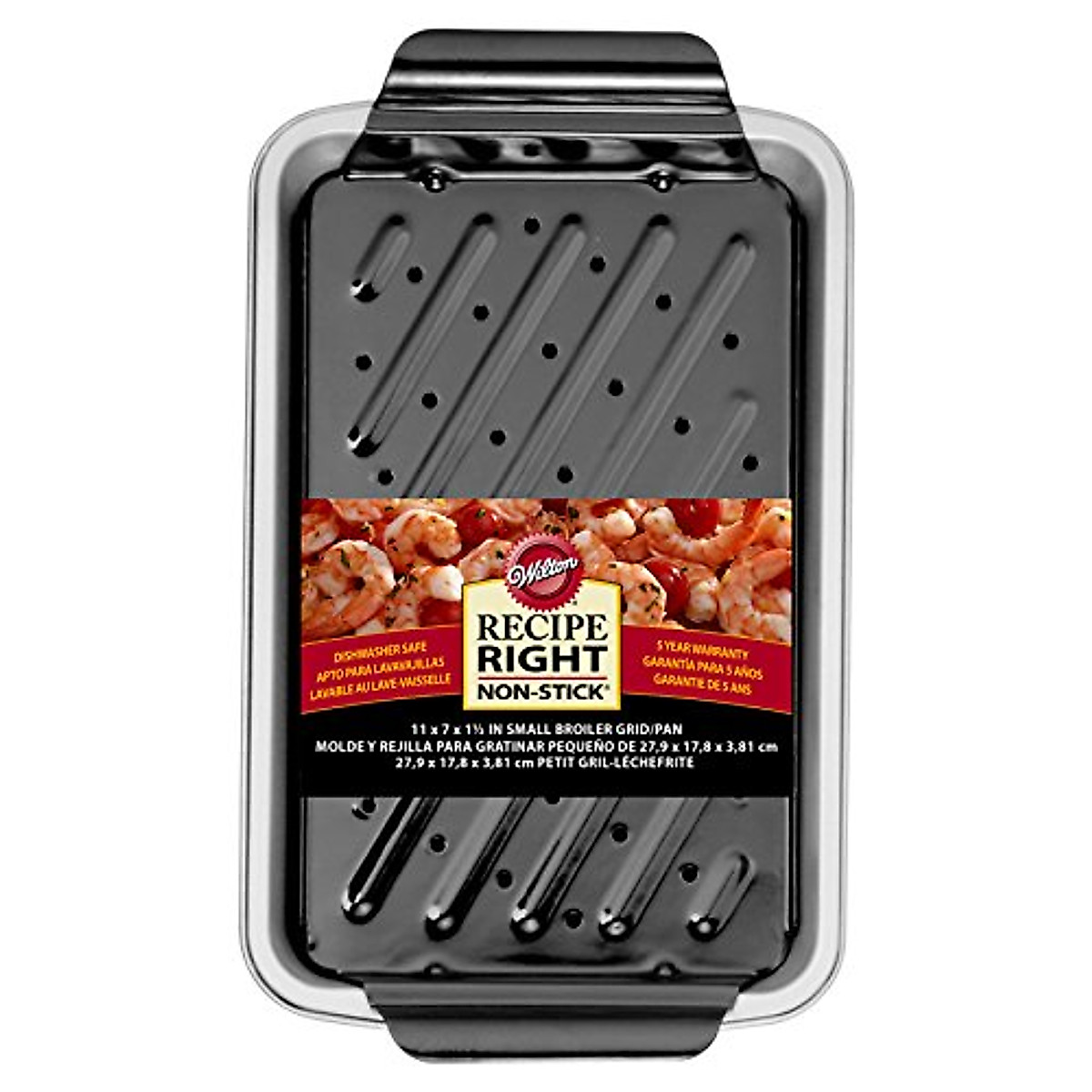 Wilton Non-stick Broiler Baking Pan Set, 11 x 7-Inch, Steel