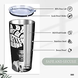 Zyxmconas A Boogie Music Wit da Hoodie Stainless Steel Insulated Tumbler Double Wall Travel Cup With Straw And Lid For Home Office Car 20 oz