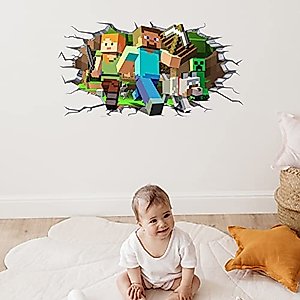 Large Cartoon Wall Stickers 3D Creative Wall Art Design Wall Decals for Kids Room Bedroom Kindergarten School House Home Peel and Stick Gift Supplies (15.7"x35.5")