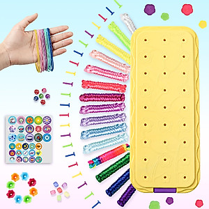 Friendship Bracelet Making Kit for Girls - DIY Arts and Crafts Toys for 6 7 8 9 10 11 12 Years Old, Cool Bracelet String Making Kits for Travel Activity, Best Birthday Gifts for Teen Girls