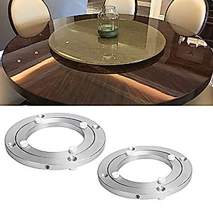 Buachois Aluminum LazySusan Heavy Duty Metal Rotating Bearing Turntable Ring SwivelPlate Hardware for Glass Top Wood Top (5.5inch)
