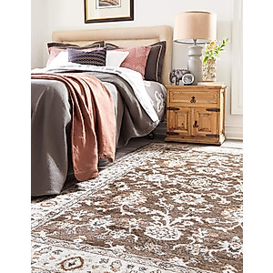Rugs.com Charlotte Collection Rug – 2' x 3' Brown Low-Pile Rug Perfect for Living Rooms, Large Dining Rooms, Open Floorplans
