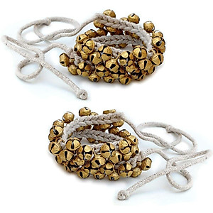 Arts Of India Ghungroo 50-50 Bells Pair, Ghungru 2 cm 14 No. Big Bells (Total 100 Bells) Dancing Bells ghungroo kathak 50 bells