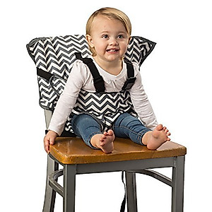 The Original Easy Seat Portable High Chairs for Babies and Toddlers - Quick, Easy, Convenient Cloth Travel High Chair - Fits in Your Hand Bag for a Happier, Safer Infant/Toddler (Chevron)