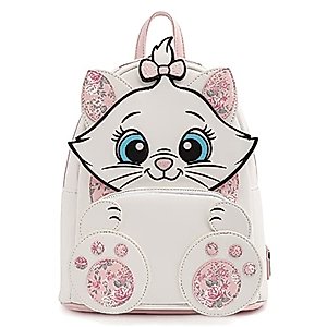 Loungefly Disney Marie Floral Footsy Womens Double Strap Shoulder Bag Purse