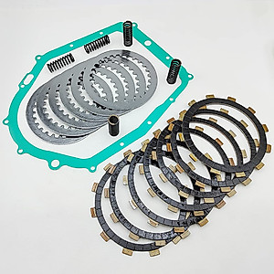 BIGLKNM Clutch Kit Friction Plates & Cover Gasket Compatible for Yamaha Warrior 350 YFM350X 1987-2004 Raptor 350 YFM350R 2004-2013 Big Bear 350 YFM350 1987-1996 Kodiak 400 YFM400FW 1993-1998
