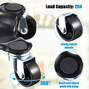 12 Pcs Furniture Moving Dolly 3 Wheel Steel Tri Dolly Heavy Duty Movers Mobile Rollers Triangle Swivel Caster Easy Moving Tool for Home Furniture 200 Lbs Load Capacity