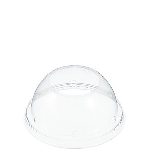 Dart 16LCDHX Clear Dome Lid with Ex Lg Hole (Case of 1000)