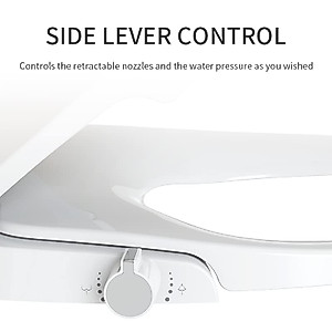 LEIVI Non-Electric Bidet Toilet Seat, Self-Cleaning Dual Nozzle System, Adjustable Spray Pressure and Position, Quiet-Close Lid, Easy Installation, Elongated