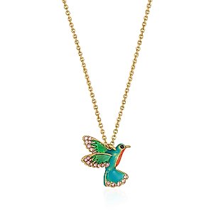 kate spade new york Hummingbird womens Mini Pendant Necklace, 17" + 3" Extender
