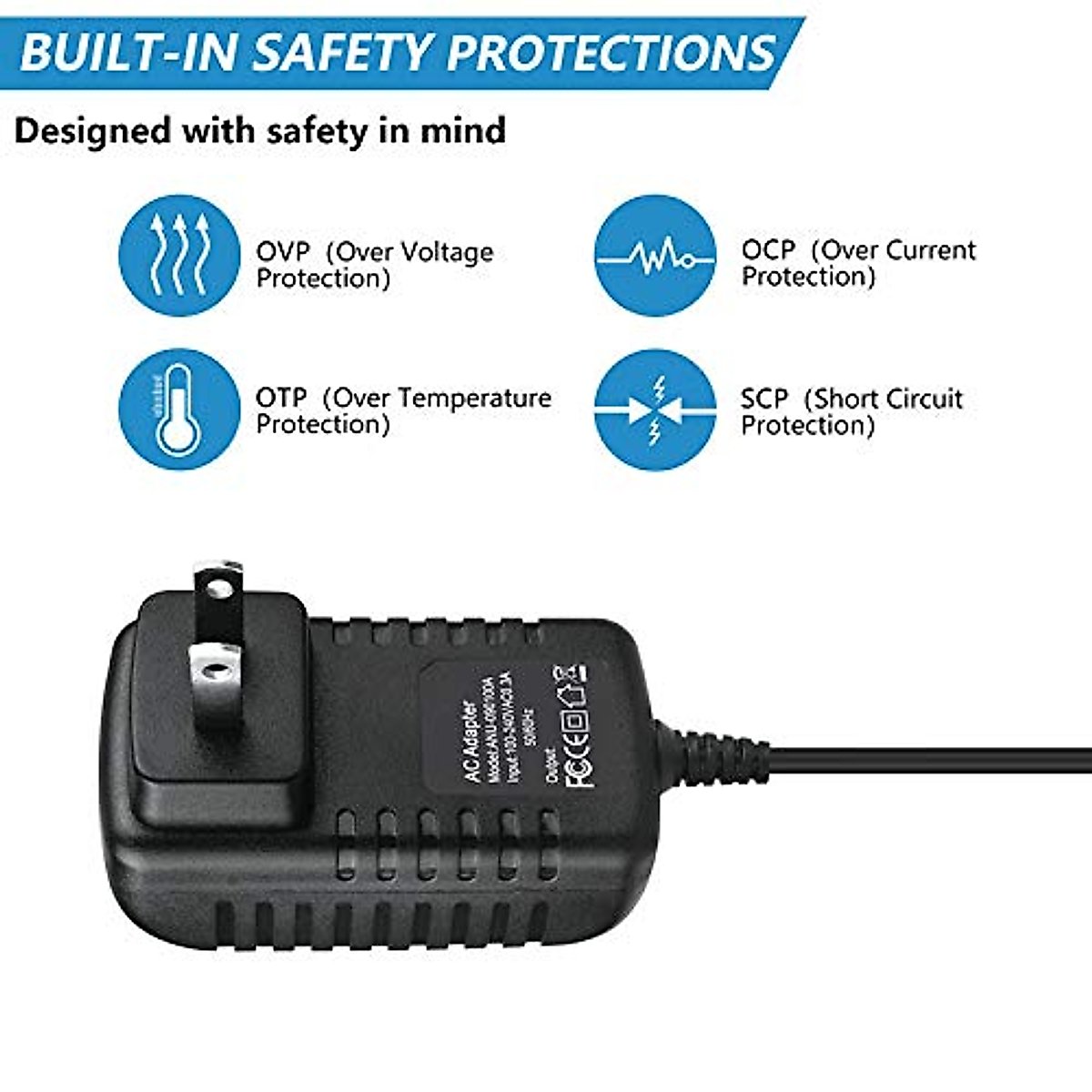 AC/DC Adapter for Sega MK-1631 MK 1632 Genesis System Console Power Supply Cord