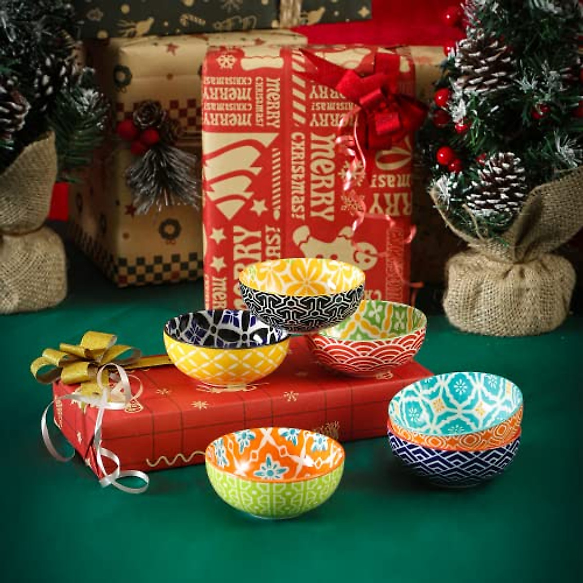 Metahom Ceramic Dipping Bowls, Dipping Sause Dish for Soy Sauce, 3 Inch Mini Bowl Set for Condiments, Sushi, Appetizers, Side Dish, Set of 6