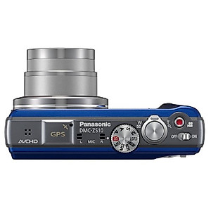Panasonic Lumix DMC-ZS10 14.1 MP Digital Camera with 16x Wide Angle Optical Image Stabilized Zoom and Built-In GPS Function (Blue)