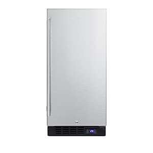 Summit SCFF1533BSS Cabinet Freezer with 2.45 cu. ft. Total Capacity Frost Free Operation Adjustable Chrome Shelves Sabbath Mode Setting and 100% CFC Free in Stainless Steel (Right Hinge