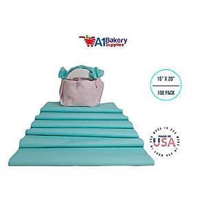A1 Bakery Supplies Pistachio Green Bulk Tissue Paper 15 Inch x 20 Inch - 100 Sheets Premium Paper