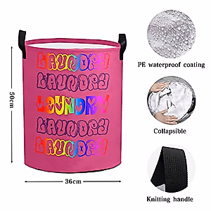 Customized Name Laundry With Personalized Text Dirty Clothes Basket Hamper for Bedroom Livingroom Boy Girls Family