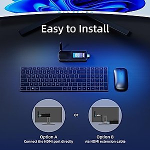 MeLE Fanless Mini PC Stick PCG02 Celeron J4125 8G LPDDR4 128G eMMC Small Desktop Computer Support 4K HDMI,2.4G/5.0G Dual Band WiFi,BT 4.2,Gigabit Ethernet and USB 3.0 for Iot Office