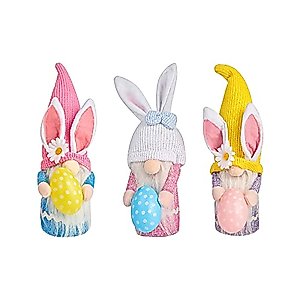 Garden Gnomes Outdoor Large Easter Carrot Dwarf Bunny Faceless Home Decoration 1PCs Decorations Doll Ornament Set With Topper 3pc