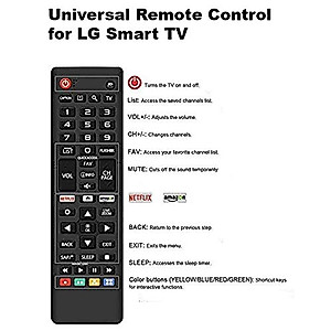 Universal Remote Control Replacement for LG Smart TVs All Models: AKB75095307 AKB74915305 AKB75375604 and More