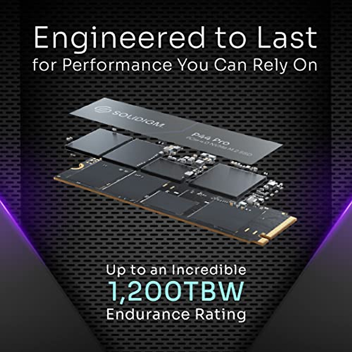 Solidigm™ P44 Pro Series 1TB PCIe GEN 4 NVMe 4.0 x4 M.2 2280 3D NAND Internal Solid State Drive, Read/Write Speed up to 7000MB/s and 6500MB/s, SSDPFKKW010X7X1…