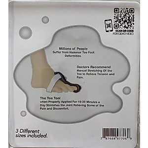 DOOLEY CREATIONS Hammer Toe Helper For Men & Women Fix Hammertoe Splints for Straightening Curled Bent crooked toes, comes with 3 different sizes, Toe Straightener