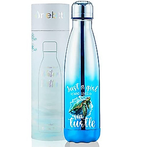 Sea Turtle Stainless Steel Water Bottle, Turtle Themed Gifts, Sea Turtle Party Supplies, Double Wall Vacuum Insulated Thermo Bottle