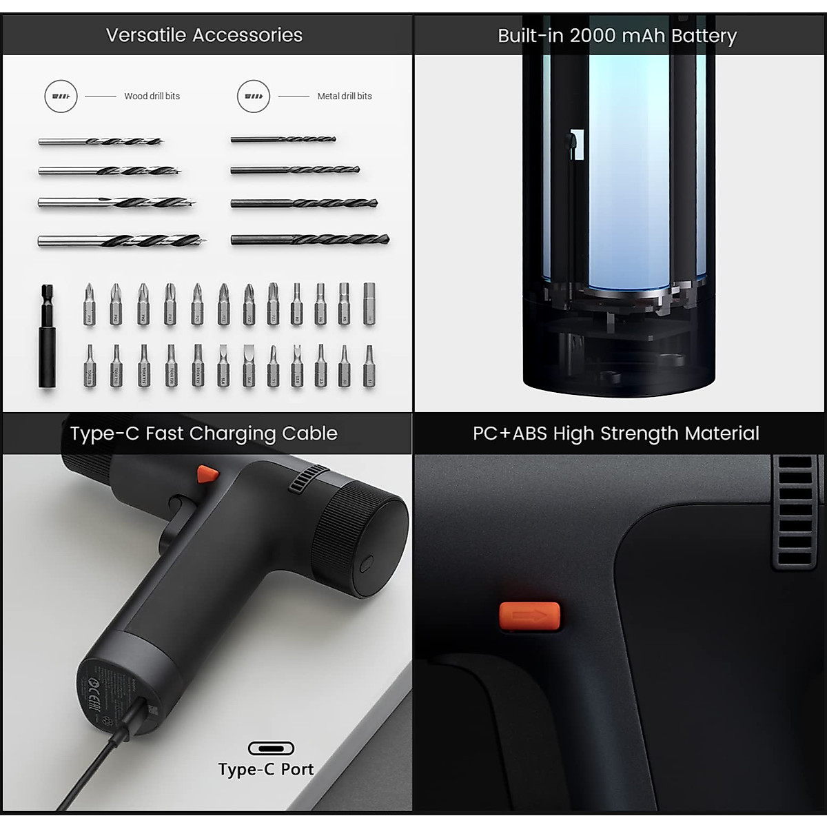 Xiaomi 12V Max Brushless Cordless Drill, 30nm Powerful Torque, 30-speed Precision Control, 3 Operating Modes, Smart Display, Gray