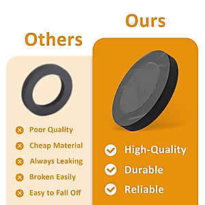 Wall Hung Toilet Gasket, Z1210-57 Neoprene Gasket, Fits Wall Hung Toilet Back Outlet Toilet Backflush Toilet Rear Discharge Toilet - Black