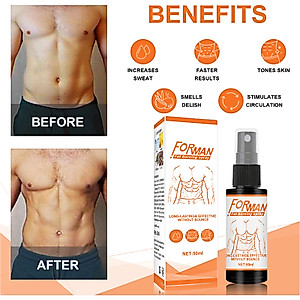 ChestFit Gynecomastia Fat Burner Spray - Chestfit Gynecomastia Heating Balm - Gynecomastia Cellulite Melting Spray - Hot Cream Cellulite Treatment - Chest Belly Fat Remove (3pcs)
