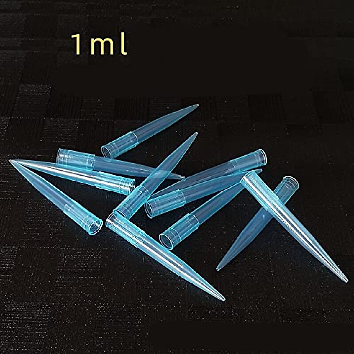 Laboratory Clear Blue Plastic Fine Tip Pipette Tips 1000ul 1ml 250 Pcs
