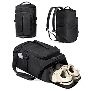 Uselike Gym Bag for Women and Men, 30L Workout Travel Backpack with Shoe Compartment, Sports Duffel Bag with Multiple Pockets