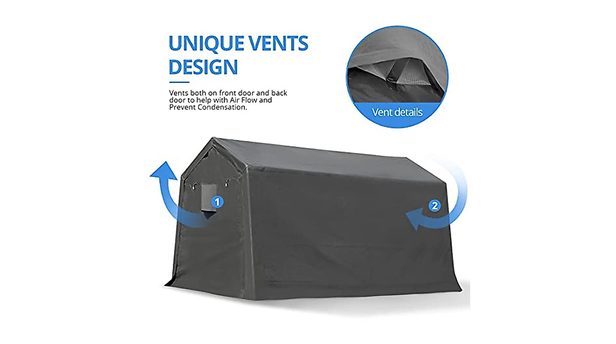 Advance Outdoor 10x10 Ft Heavy Duty Canopy Shelter for Snowmobiles & Tools