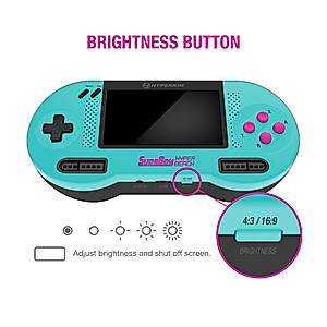 Hyperkin SupaBoy Portable Pocket Console for Super NES/Super Famicom (Hyper Beach) - Super NES;