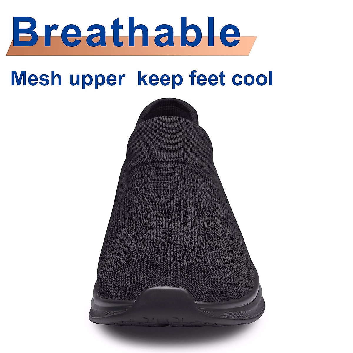 YHOON Womens Walking Shoes Non Slip Running Shoes Breathable Workout Shoes Lightweight Gym Sneakers Zapatos para Mujer Black Size 9.5