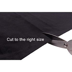 Y.A. LOTUS Microfiber Fabric Self-Adhesive Suede Look, Premium Synthetic Leather - Stretch Film Fabric Perfect for car Interior Decorate -14.5in x 55in, Black