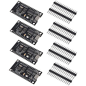 AITRIP 4PCS NodeMCU V3 Lua WiFi Module Integration of ESP8266 + Extra Memory 32M Flash, with PCB Antenna and USB-Serial CH340G for Arduino-NodeMcu Lua CH340