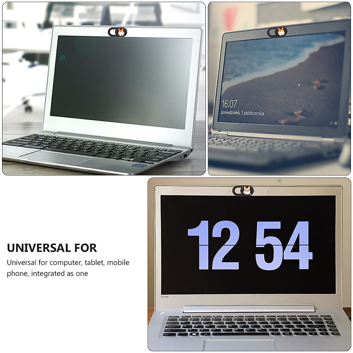 Mobestech 6 Pcs Camera Cover Webcam Cover Slide for Desktop Webcam Cover Slide for Computer Webcam Cover Slide for Tablet Webcam Cover Slider