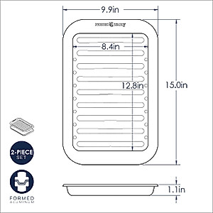 Nordic Ware Naturals Classic Broiler Pan, 2-Piece
