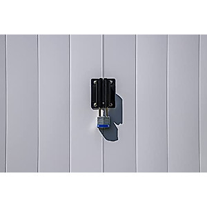 Arrow Shed Classic 8' x 4' Outdoor Padlockable Steel Storage Shed Building, Flute Grey