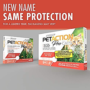 PetAction Plus Flea & Tick Treatment for Cats Over 1.5 lbs, 3 Month Supply