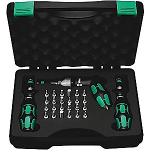 Wera - 5074739001 Kraftform 7440/41/42 Torque Screwdriver 0.3-6.0 Nm and Bit Set, 27-Piece