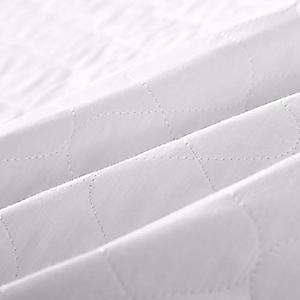 Full Size Mattress Protector Cover Waterproof Quilted Fitted Soft Cotton Mattress Cover Pad Washable Mattress Bed Protector with Elastic Band