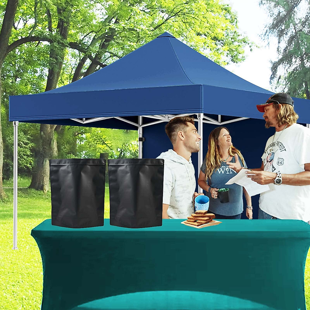 KHMSYOG 20 Pack Mylar Bag 1 LB,6.3 Mil Thickness Smell Proof Bag,Stand-up Packaging Pouch,Resealable Ziplock Foil Food Storage Baggies Safe Material,14x16.5 Inches,Matte Black