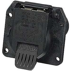 Pollak 11-893P RV 7-Way Socket (Oem Style) , Black