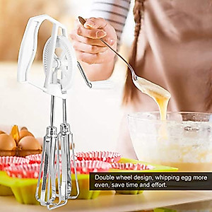 Stainless Steel Handheld Manual Egg Blender Mixer Beater Home Kitchen Practical Cooking Tool