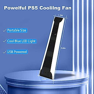 Xbox One X Cooling Fan-External Intelligent Control USB Cooler- 3 Radiator Fans Offer Quiet Efficient Heat Removal for Xbox One X Game Console Controller-Black [xbox_one]
