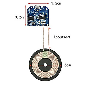 Gikfun Qi Wireless Charger PCBA Circuit Board Coil Wireless Charging Micro USB Port DIY EK1854