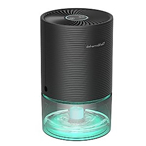 KIoudic Dehumidifier 2300 Cubic Feet (218 sq ft) Mini Dehumidifier for Damp Portable and Ultra Quiet Small Dehumidifier With Visual Water Tank for Basements, Home, Bedroom, Wardrobe Use