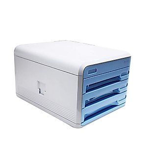YUZDNM File Cabinet with Lock, Desktop Organizer Storage Box - Desktop File Cabinet, 3 Layers Lockable Aluminum Alloy Flat File Cabinet, Drawer Organizer, Office Supplies A4 Receipt File Organizer