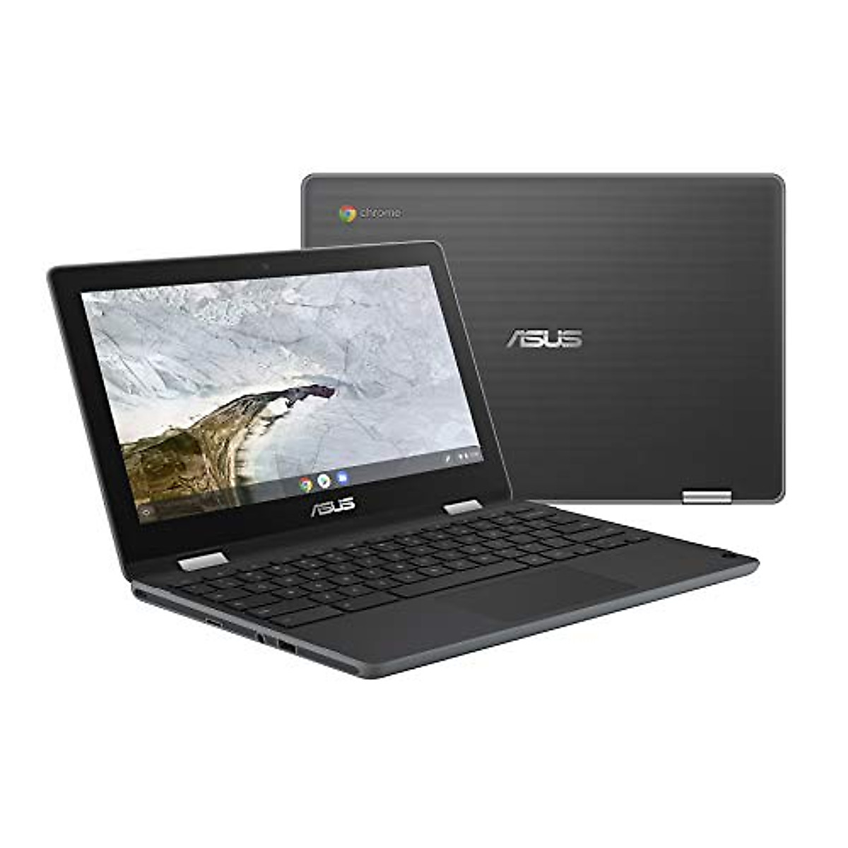 ASUS Chromebook Flip C214MA-YS02T 11.6” Ruggedized and Water Resistant Chromebook, 360 Touchscreen Convertible, Intel N4000, 4GB DDR4 RAM, 32GB Storage, Mil STD design, Chrome OS, Black